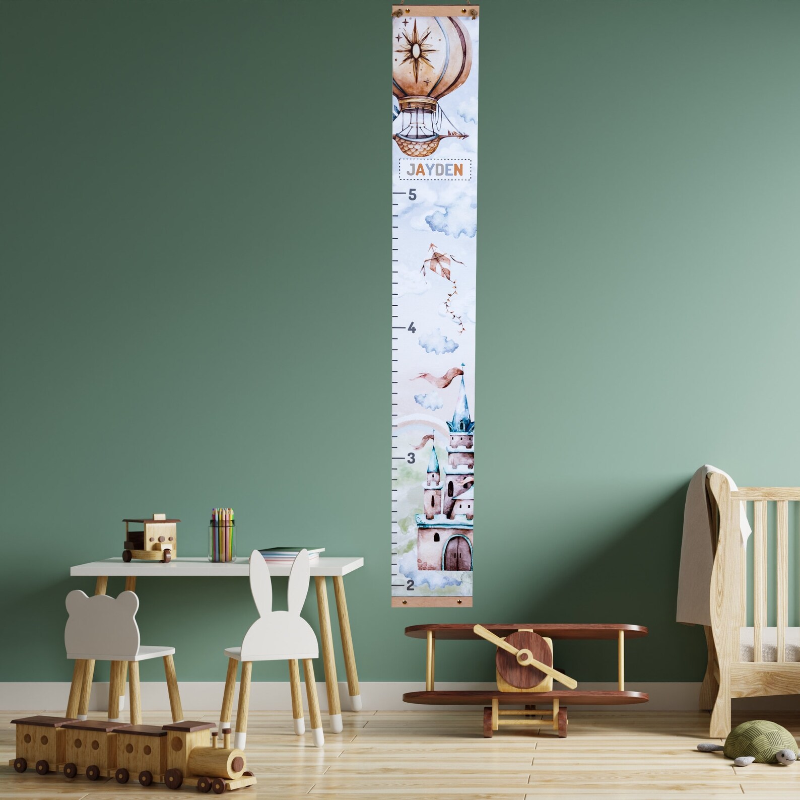 Introducing a Personalized Canvas Growth Chart for Your Little - Etsy