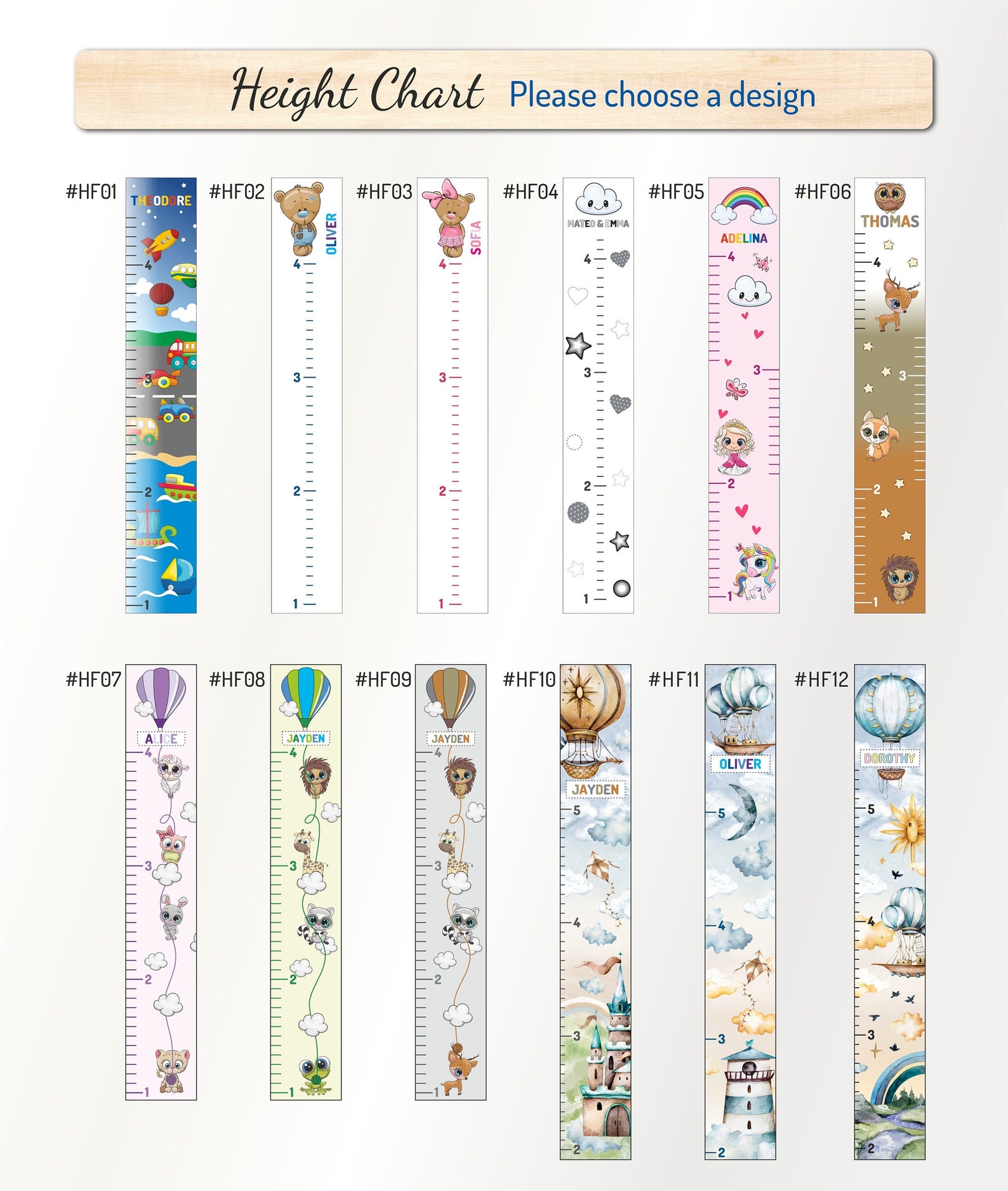 Introducing a Personalized Canvas Growth Chart for Your Little One - Etsy