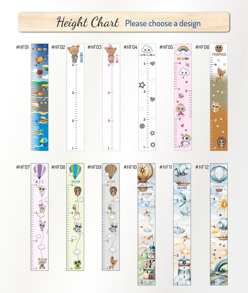 Introducing a Personalized Canvas Growth Chart for Your Little One - Etsy