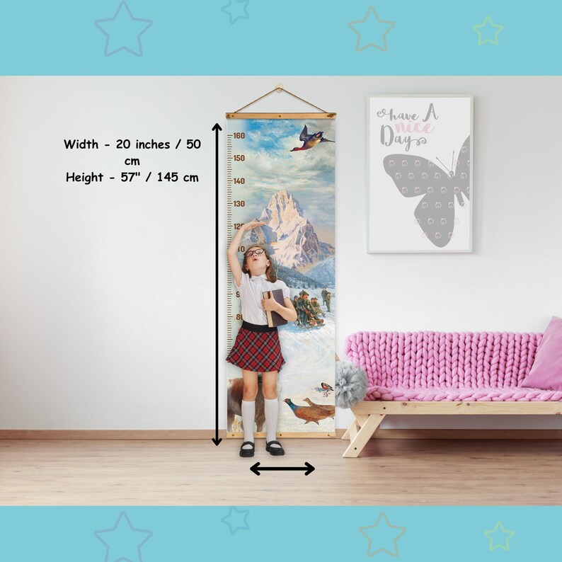 Personalised Growth Height Chart Sticker, Kids Self-adhesive Height ...