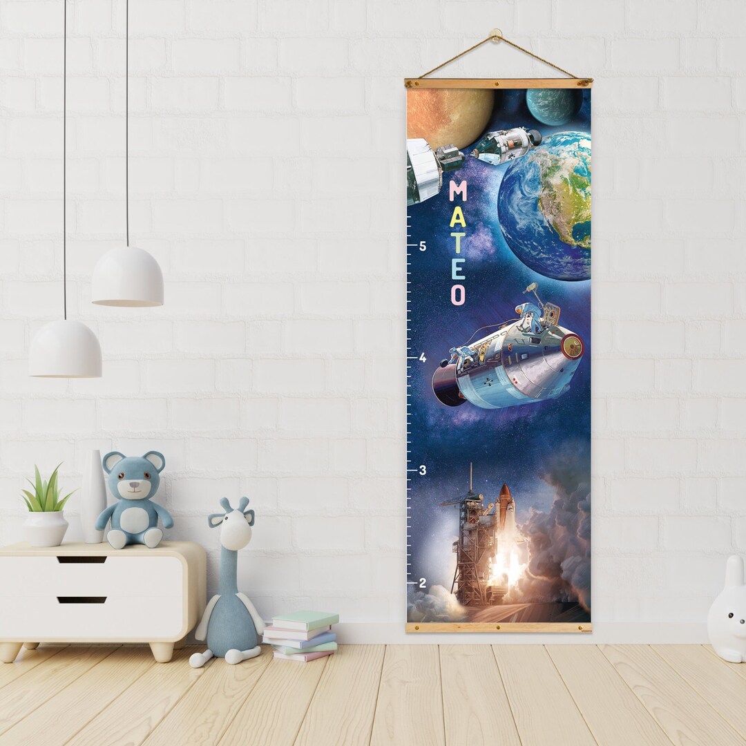 Hanging Height Chart for Your Children's Room With a Personalized Space ...