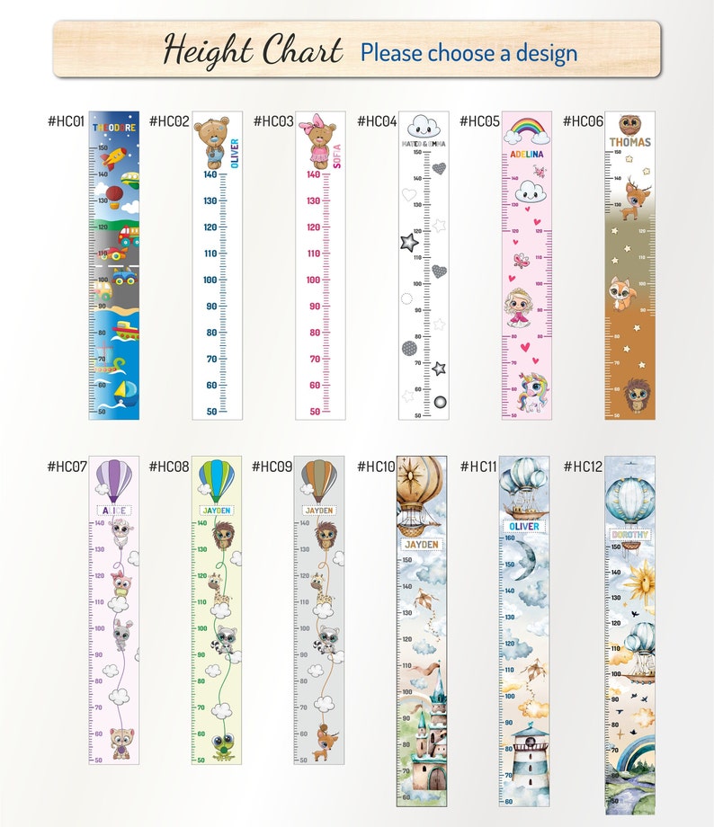 Introducing a Personalized Canvas Growth Chart for Your Little One - Etsy