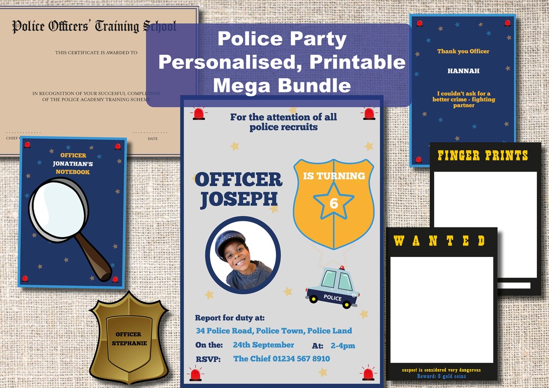 Police Birthday / Police Birthday Party/ Police Party Decorations ...