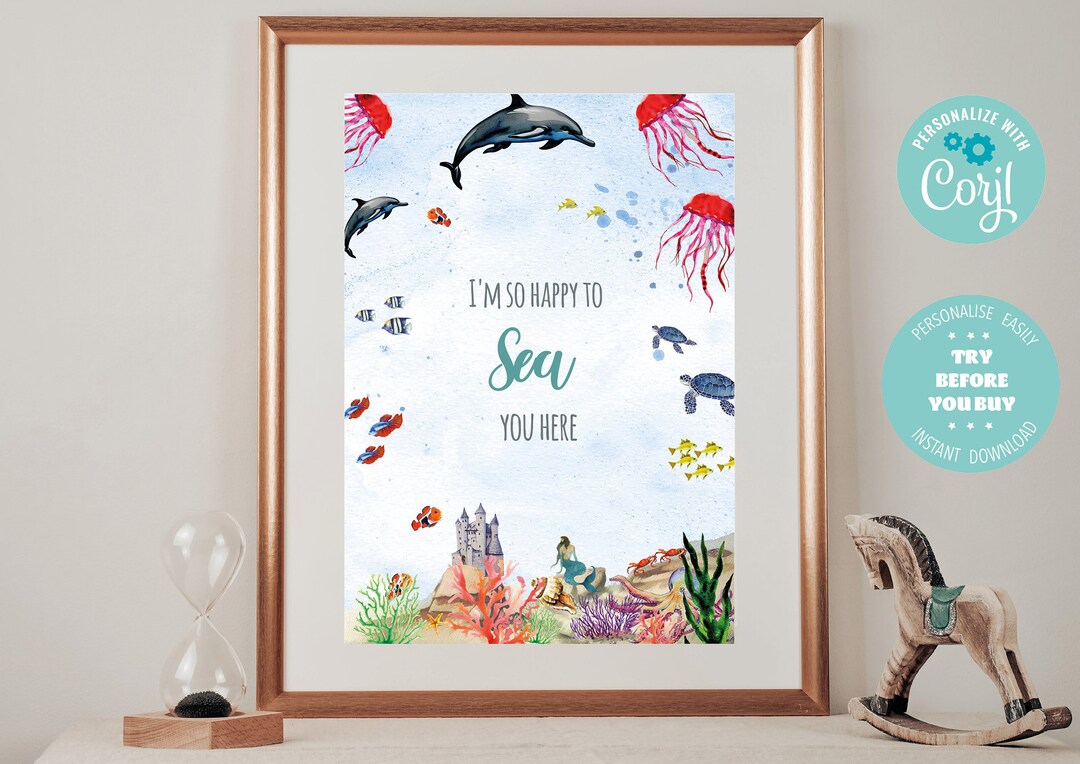 Under the Sea Themed Party Signs / Under the Sea Party Decor / Under ...