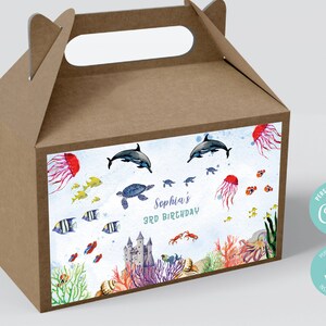 Under the Sea Personalised Gable Box / Under the Sea Box/ Under the Sea ...