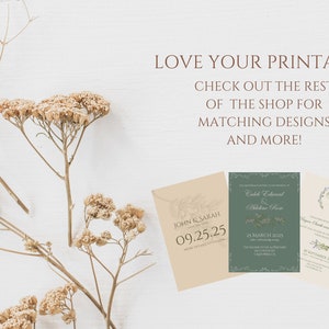 Romantic Wedding Details Insert, Printable Invite/insert, Editable ...