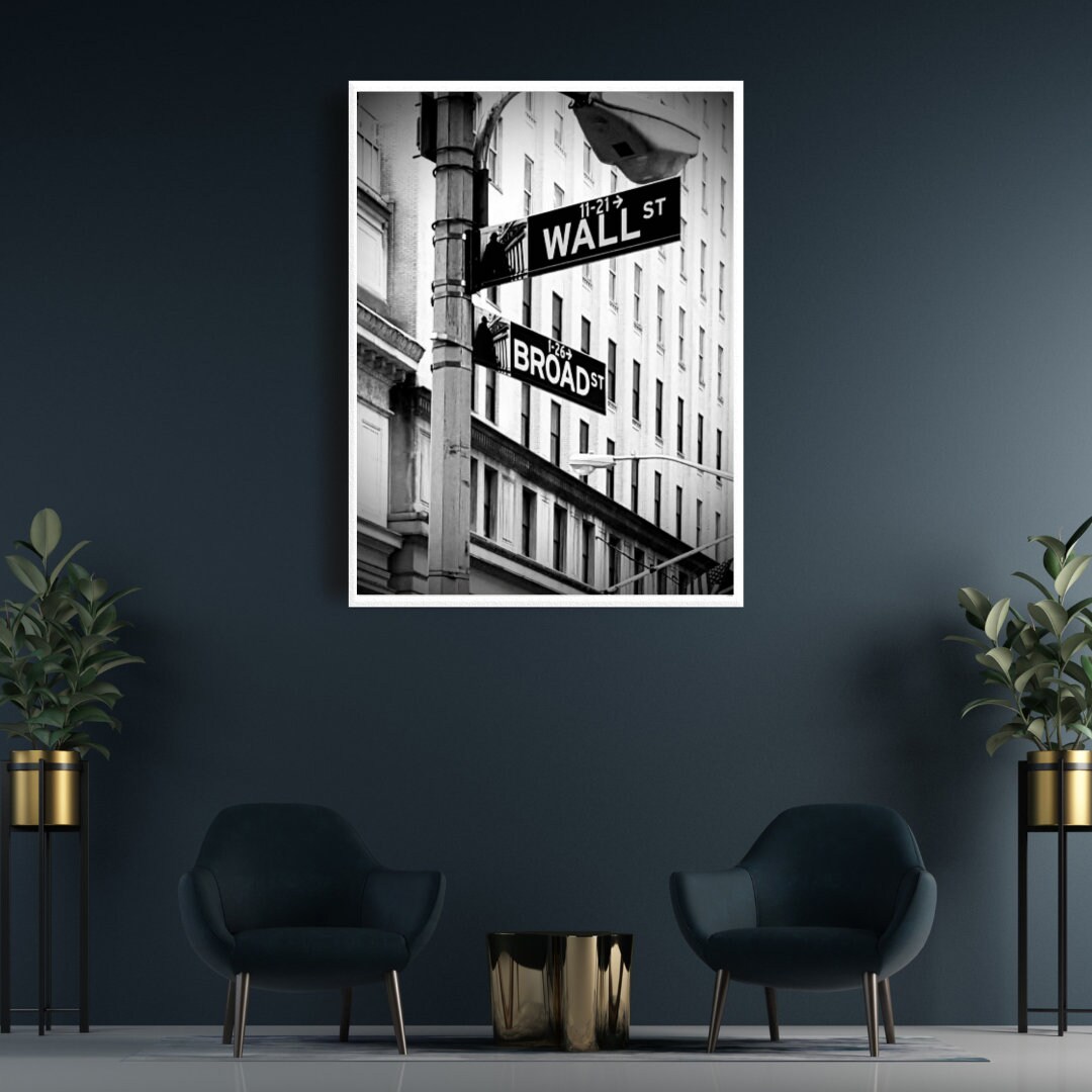 Wall and Broad Street Printable Wall Art Digital Download, New York ...