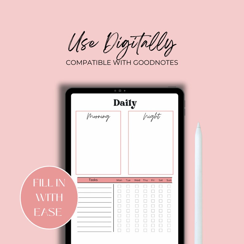 Cleaning Planner Checklist Schedule Instant Digital Download Printable ...