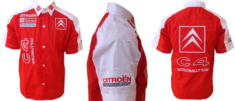 Citroen C4 World Rally Team Motorsport Fan Shirt S-M-L-XL-XXL-3XL-4XL ...