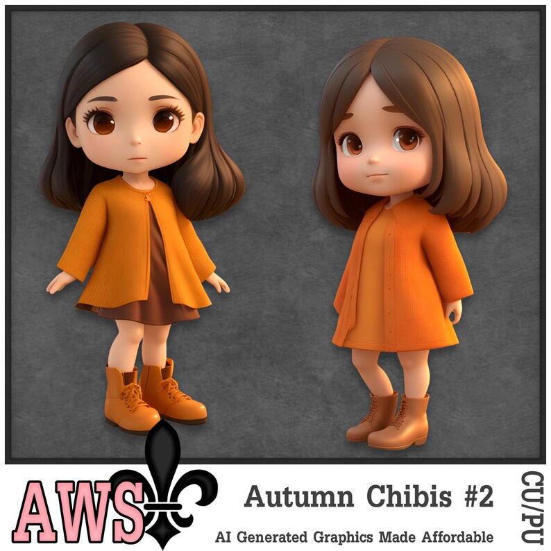 Autumn Chibis 2 Chibi Style AI Art - Etsy