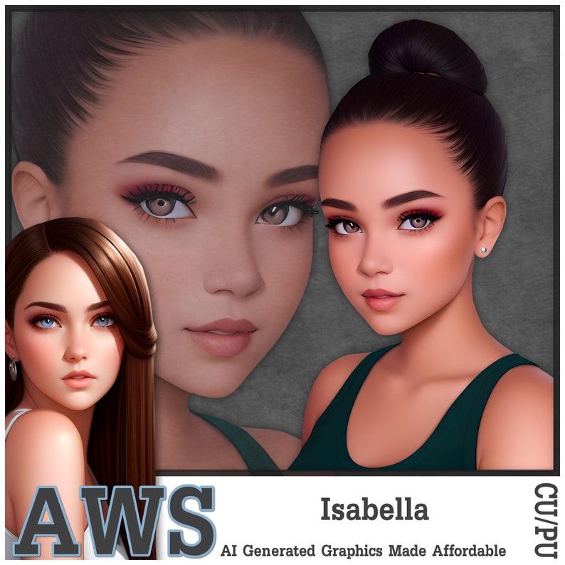 Isabella Portrait Element AI Art - Etsy