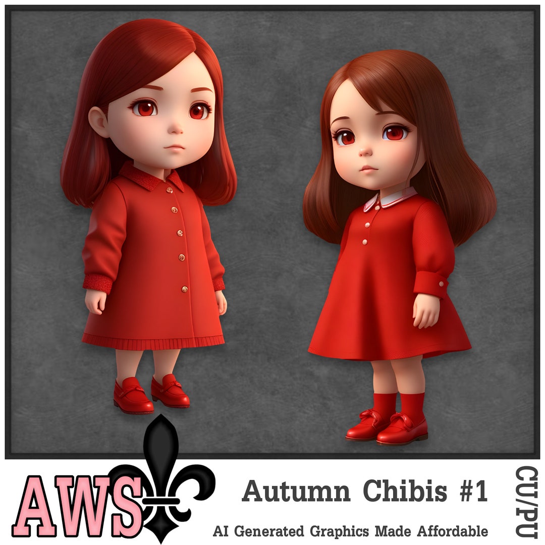 Autumn Chibis 1 Chibi Style AI Art - Etsy