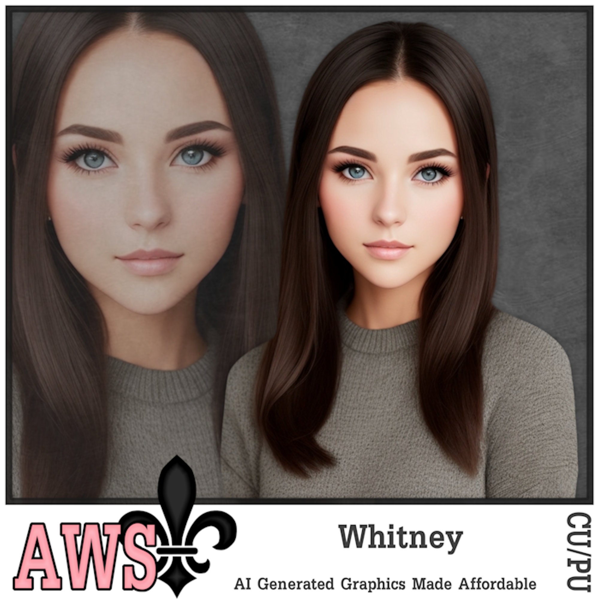 Whitney Portrait Element AI Art - Etsy