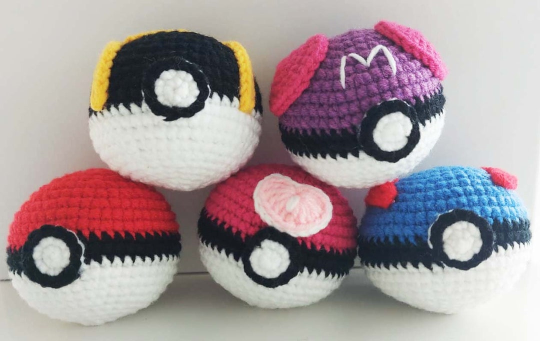 Crochet Pokeballs - Etsy