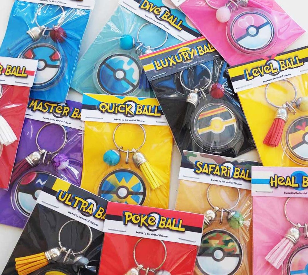 Pokemon Pokeball Circle Keyring - Etsy