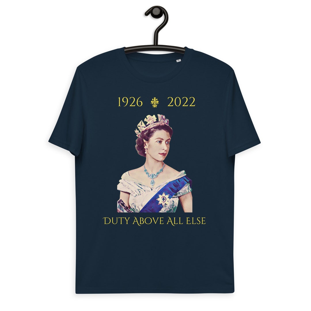 Queen Elizabeth T-shirt Unisex Organic Cotton T-shirt Digital Print ...
