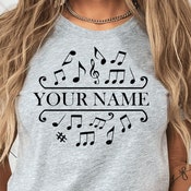 Music Notes Monogram Circle Frame Design Element SVG File - Etsy Canada