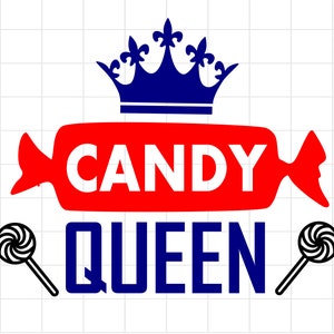 Candy Queen SVG Sweets PNG Funny Cute Halloween Princess Clipart Vector ...