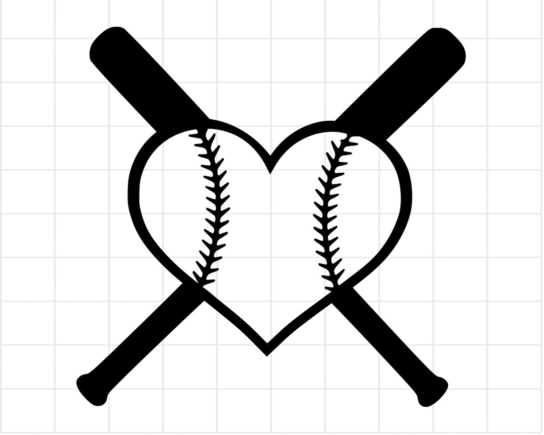 Baseball Bat Heart SVG PNG Design, Tumbler Wrap Svg Png - Etsy