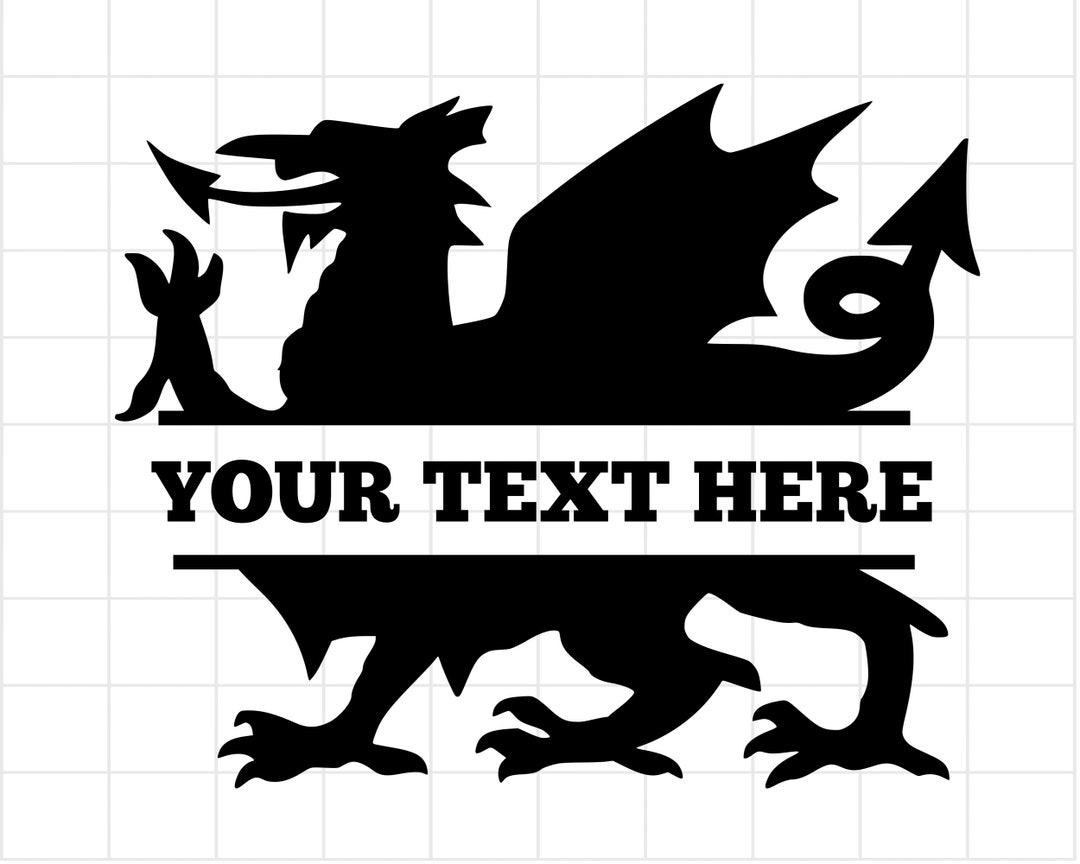 Wales Svg , Welsh Dragon SVG, Dragon Monogram SVG, Dragon Vector ...