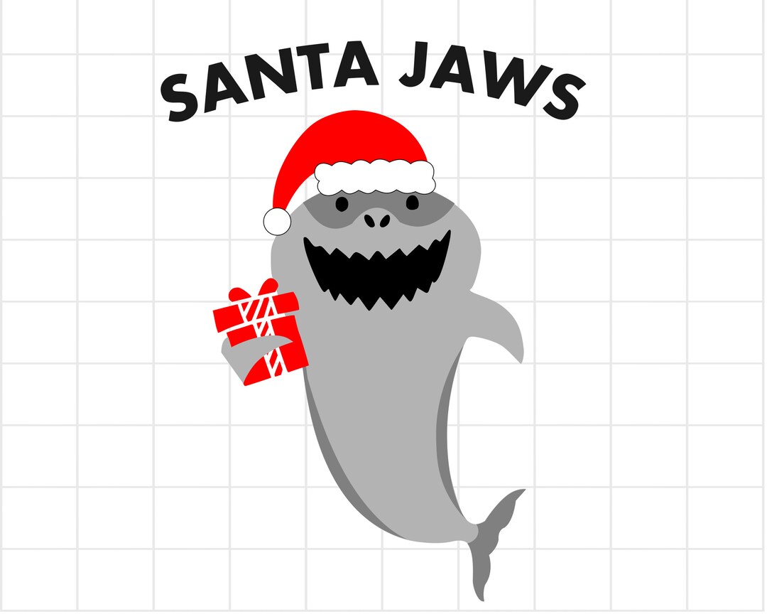 Santa Jaws SVG , Funny Christmas Shark SVG PNG Shirt Design, Tumbler ...