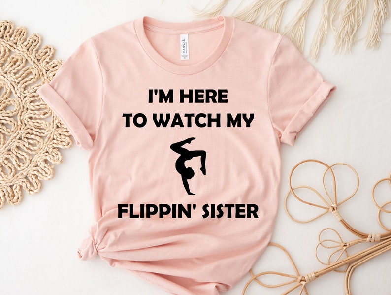 I'm Here to Watch My Flippin Sister SVG Gymnastics SVG - Etsy