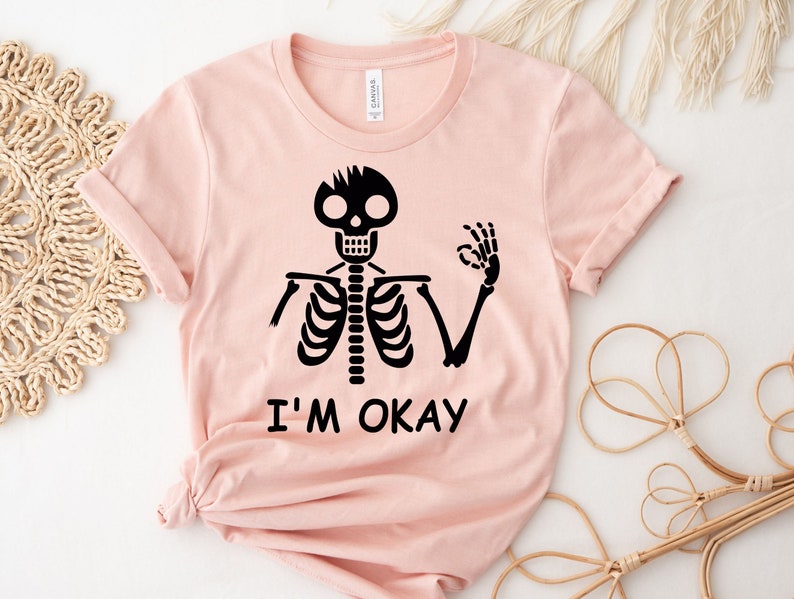 I'm Okay SVG Funny Skeleton SVG Skull Svg Halloween - Etsy Hong Kong