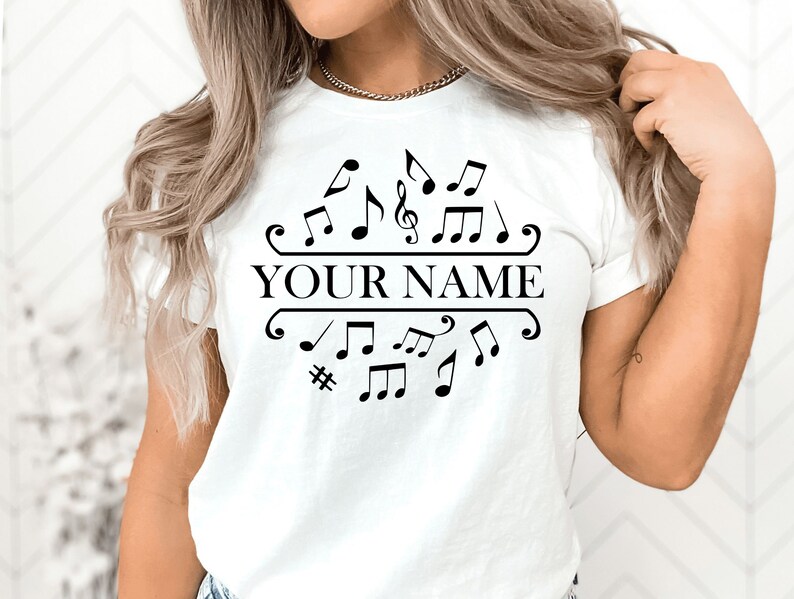 Musical Notes Monogram SVG Treble Clef Music Teacher PNG File - Etsy