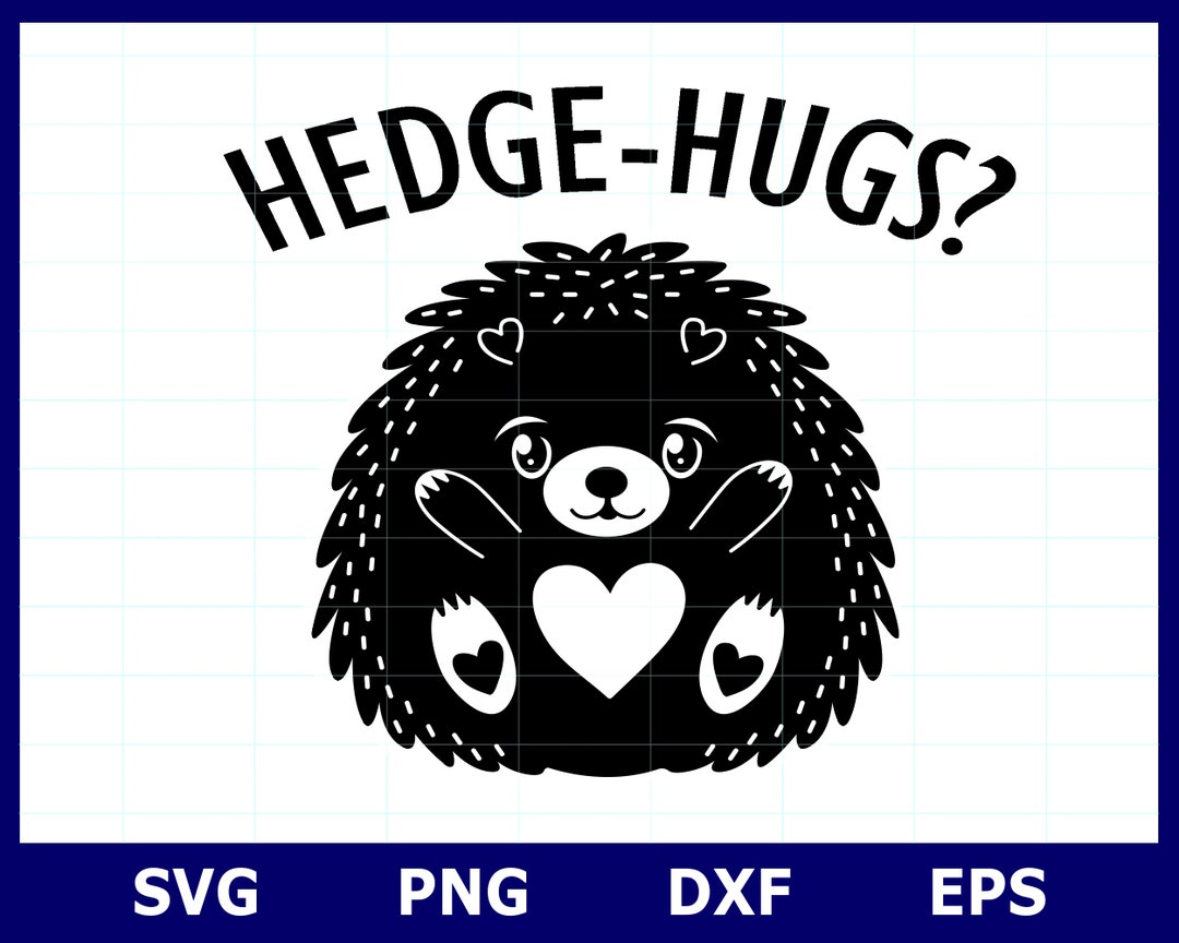Hedgehog Hug SVG, Cute Animal SVG, PNG, Sublimation Designs, Clipart ...
