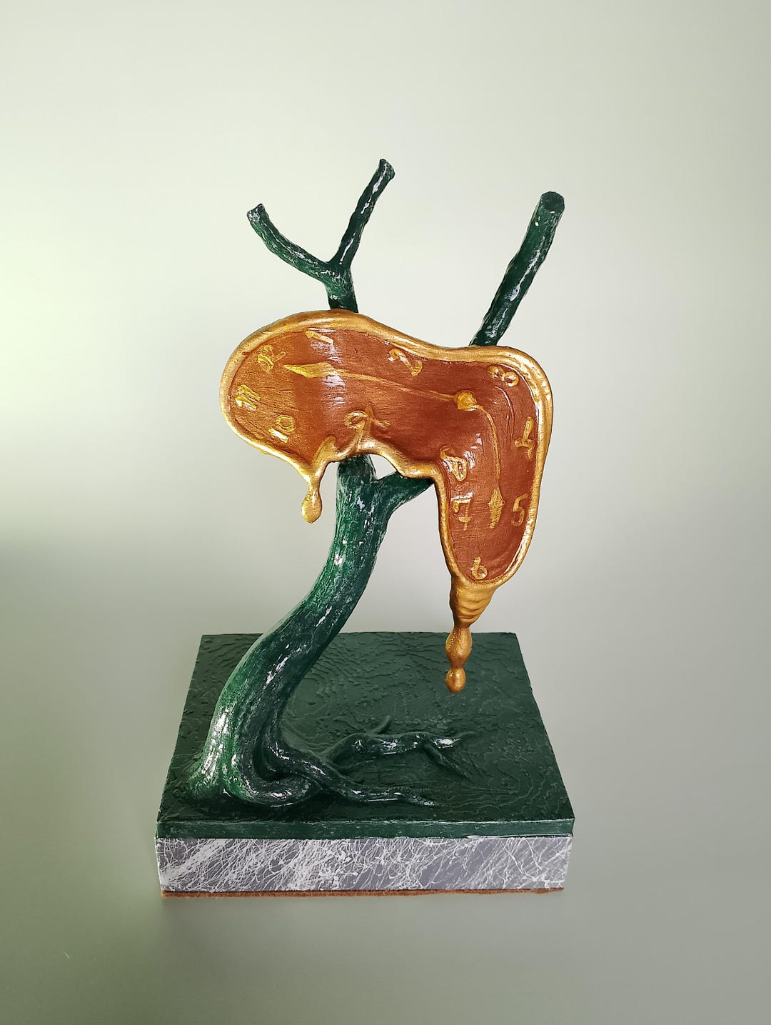 Dalí Inspired Melting Clock Sculpture: 3D Printed Surrealist Art - Etsy