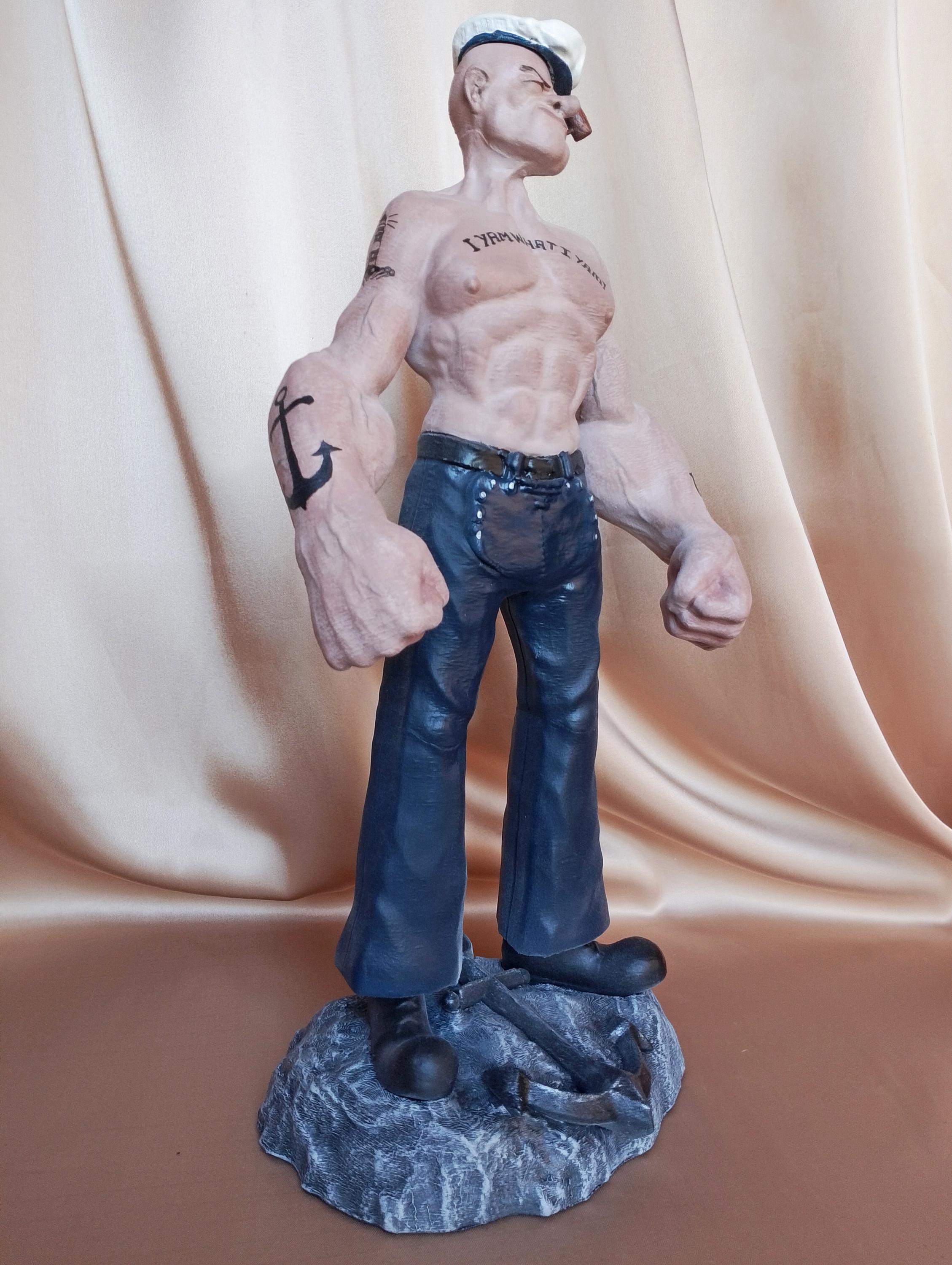POPEYE the Sailor Man - Grand Scale Stylized Muscular Figure (15,75 in ...