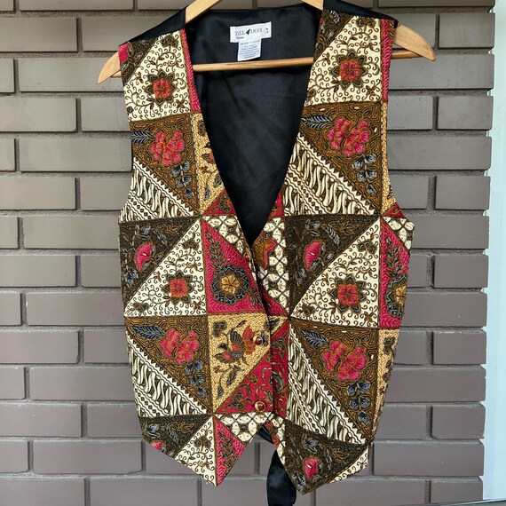 Vintage Beaded Indonesian Vest - 90s vest - One Size … - Gem