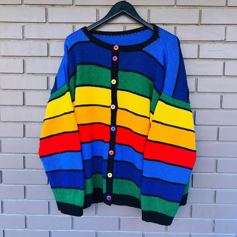 Rainbow Sweater - Etsy