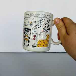 Vintage Hallmark Cat Lover Mug - 80s Coffee Tea Cup With Cartoon Cats ...