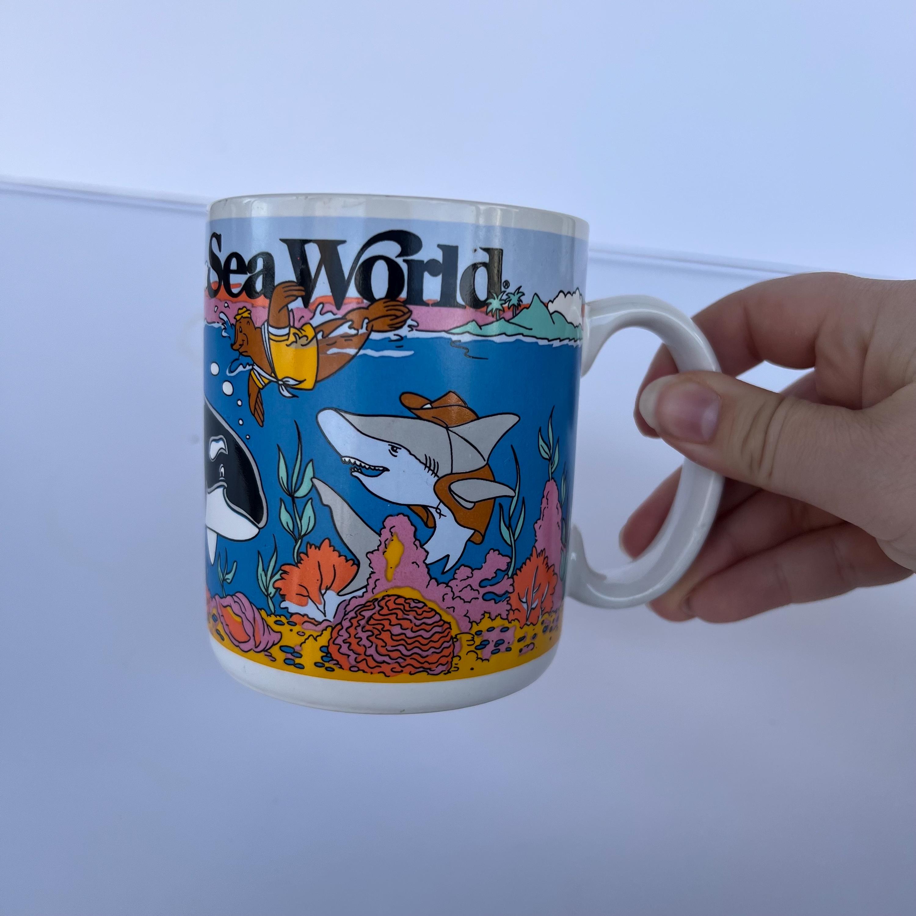 Vintage Seaworld Orca Killer Whale Dolphin Mug - Coffee Tea Mug Made in ...