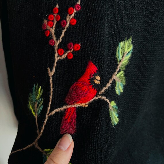 Vintage Red Cardinal Bird Cardigan - Coldwater Creek … - Gem
