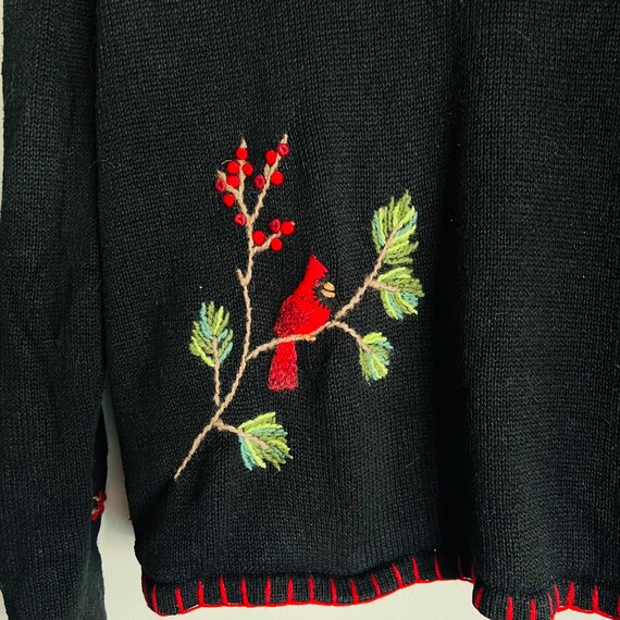 Vintage Red Cardinal Bird Cardigan - Coldwater Creek … - Gem