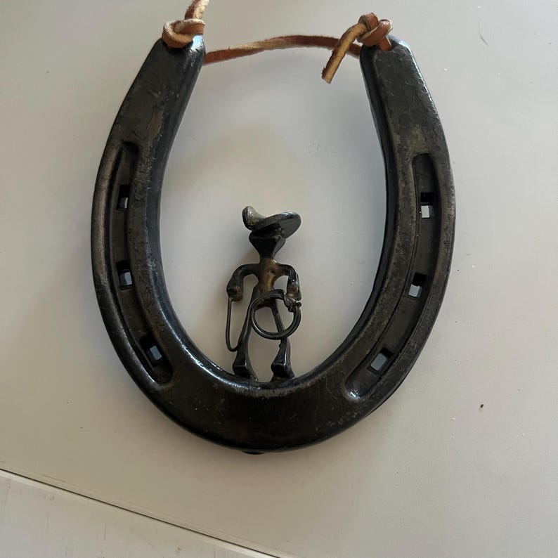 Vintage Cast Iron Horseshoe Lasso Cowboy Western Wall Decor - Etsy