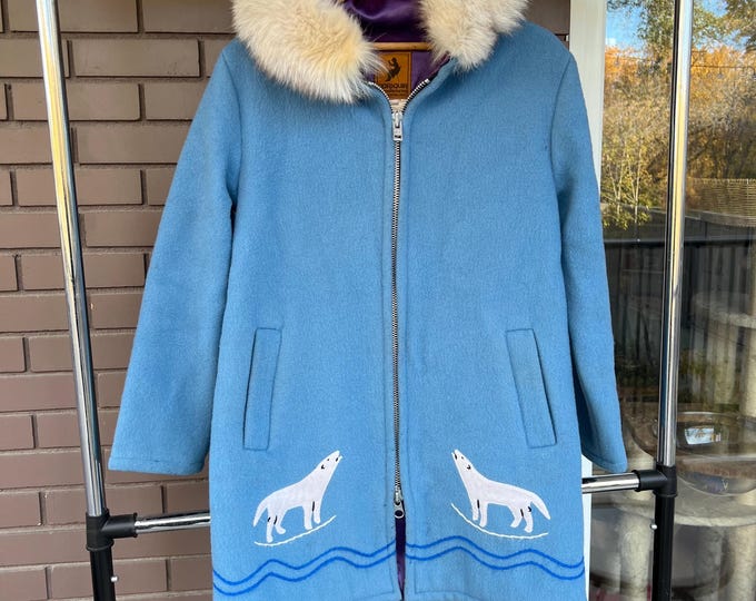Vintage Opasquia Wool Parka Inuit Parka Embroidered Wool Parka With ...