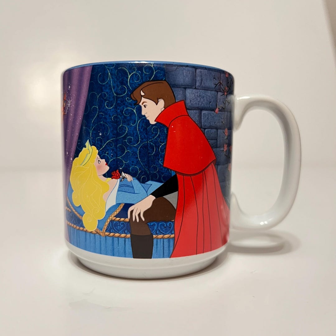 Vintage Walt Disney Store Sleeping Beauty Coffee Mug Tea Cup Maleficent ...