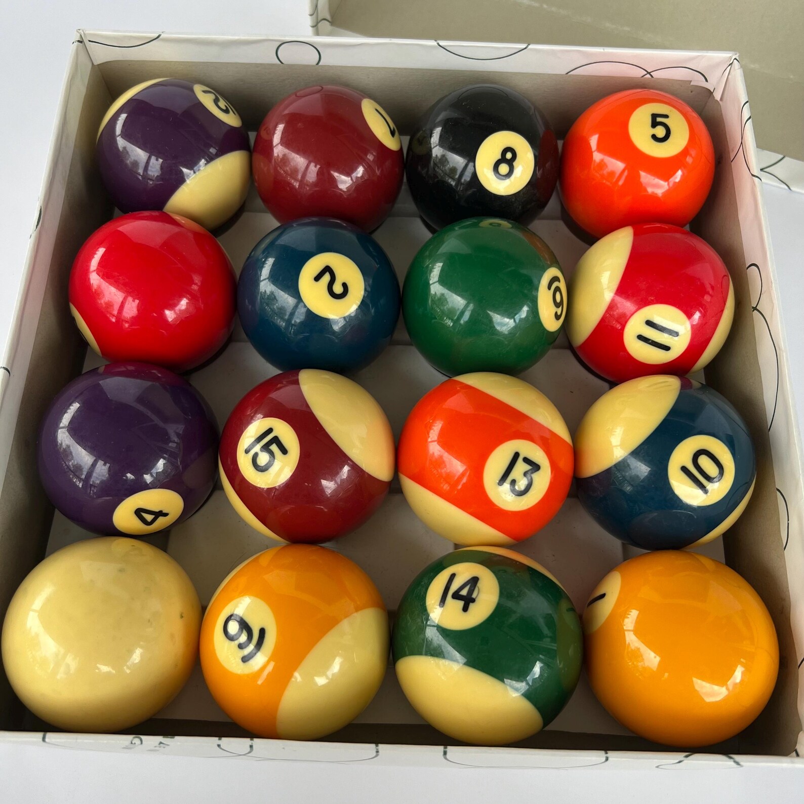 Vintage Pool Balls Set in Box 16 Balls Billiards Complete Set - Etsy