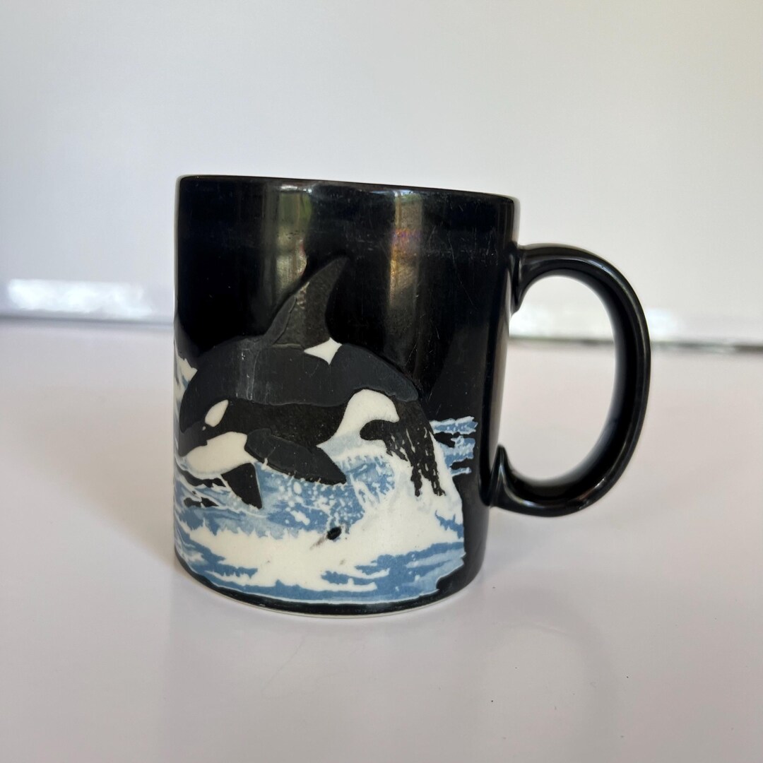 Vintage Orca Whale Killer Whale Coffee, Tea Mug - Whale Lover Wildlife ...