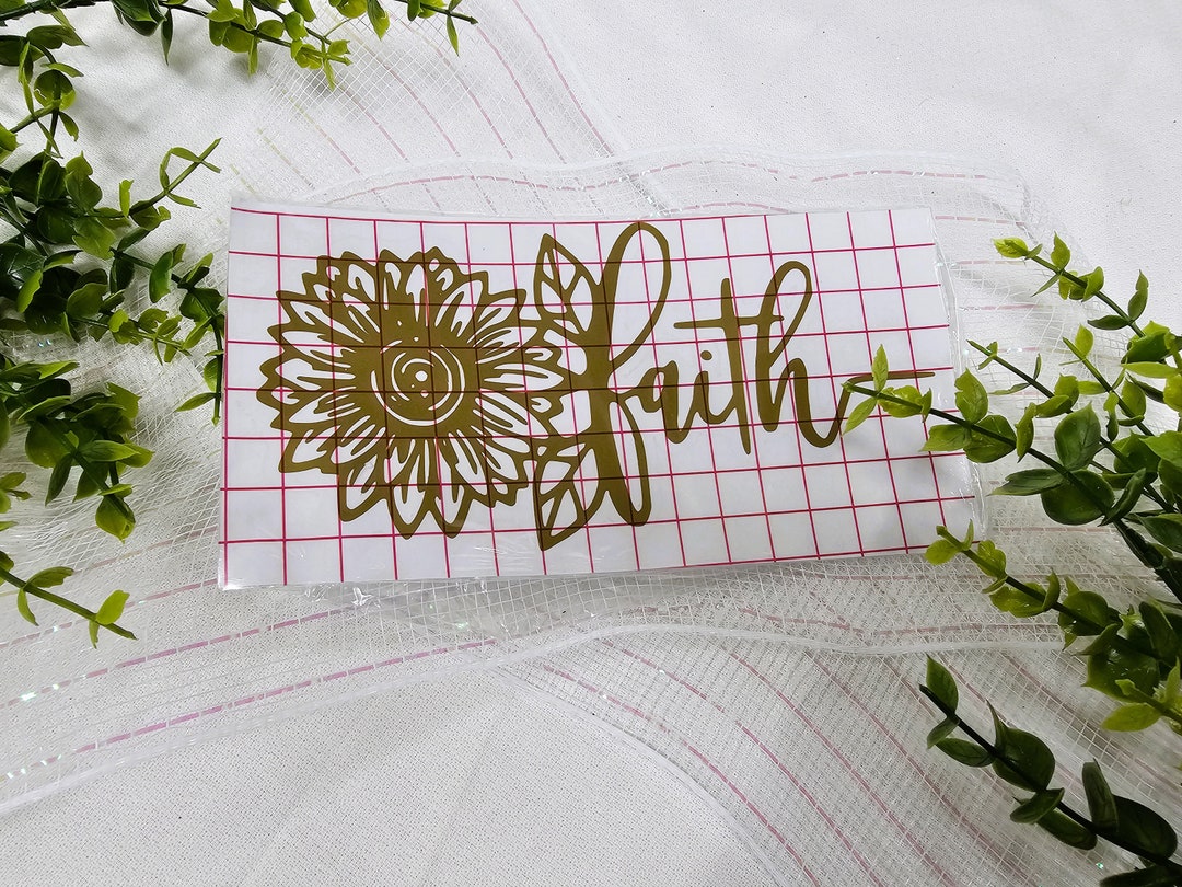 Sunflower Faith Car Decal - Etsy
