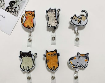 Retractable Badge Reel Cats - Etsy