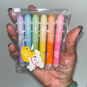 New!! 6 Pack Mini Kawaii Highlighters - Etsy
