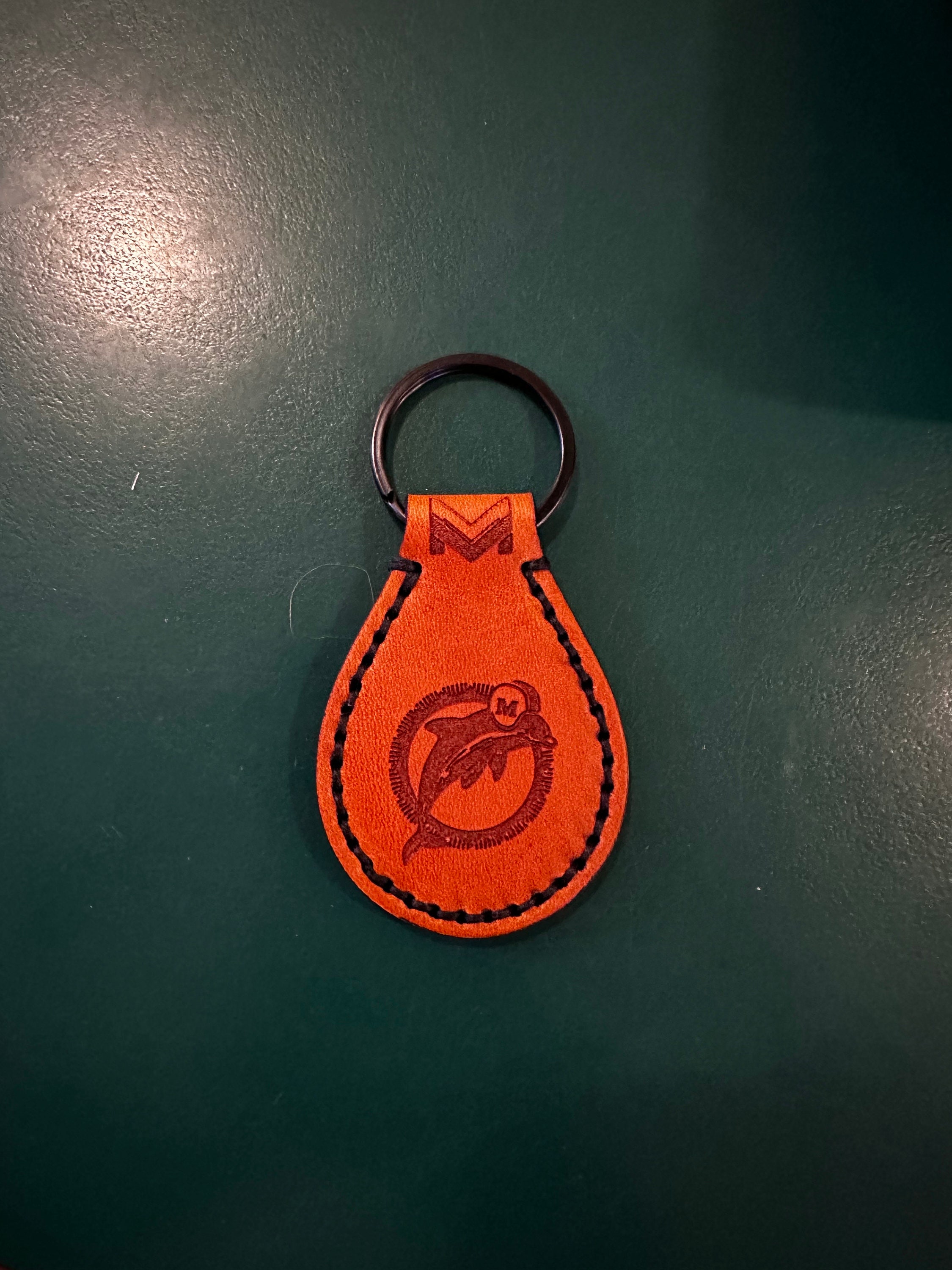 Hand-stitched Custom Leather Keychain - Etsy