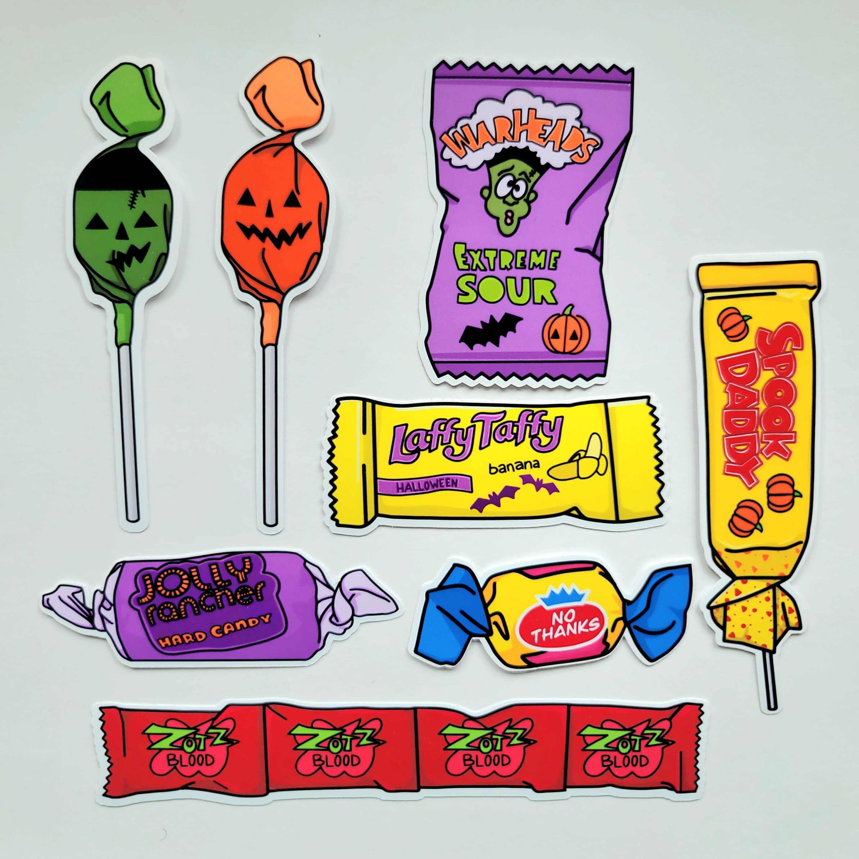 Halloween Candy Sticker Set - Etsy