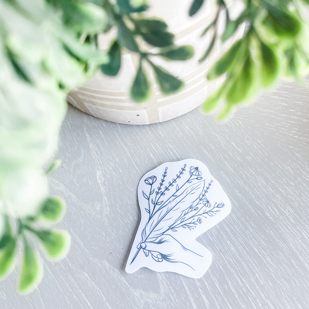 Floral Quill Sticker - Etsy