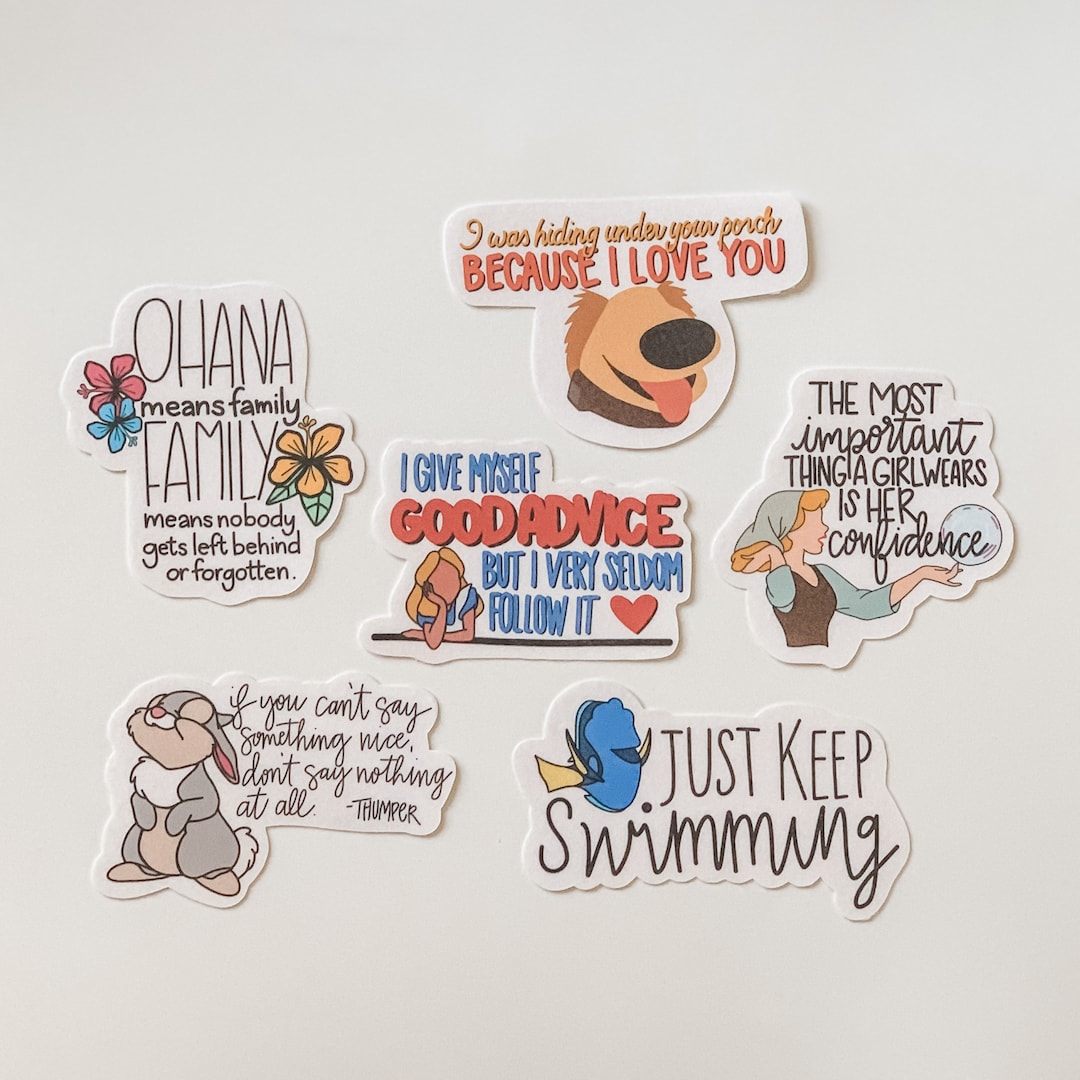 Character Stickers Set of 6 - Etsy