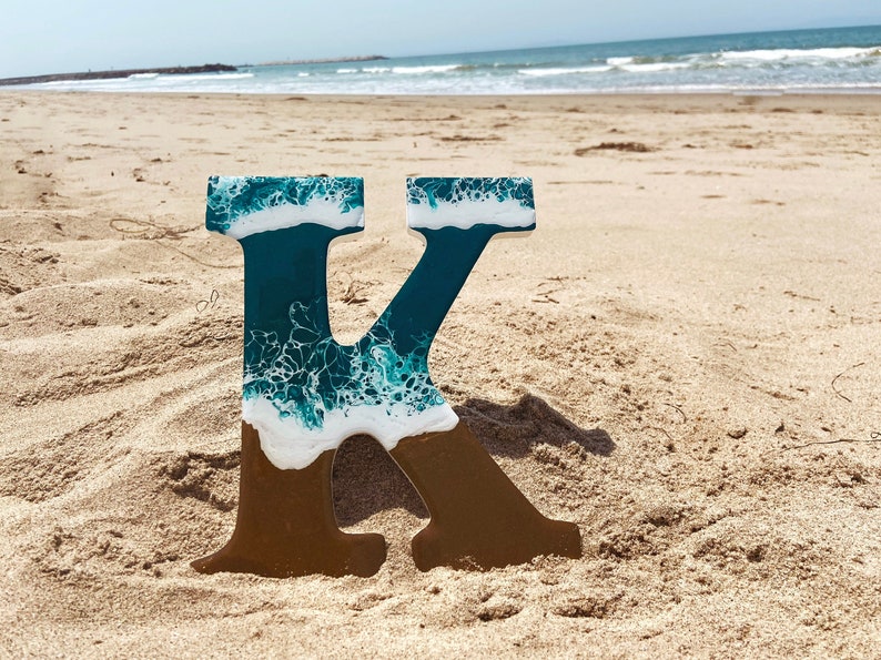 Custom Painted Ocean Letter - Etsy